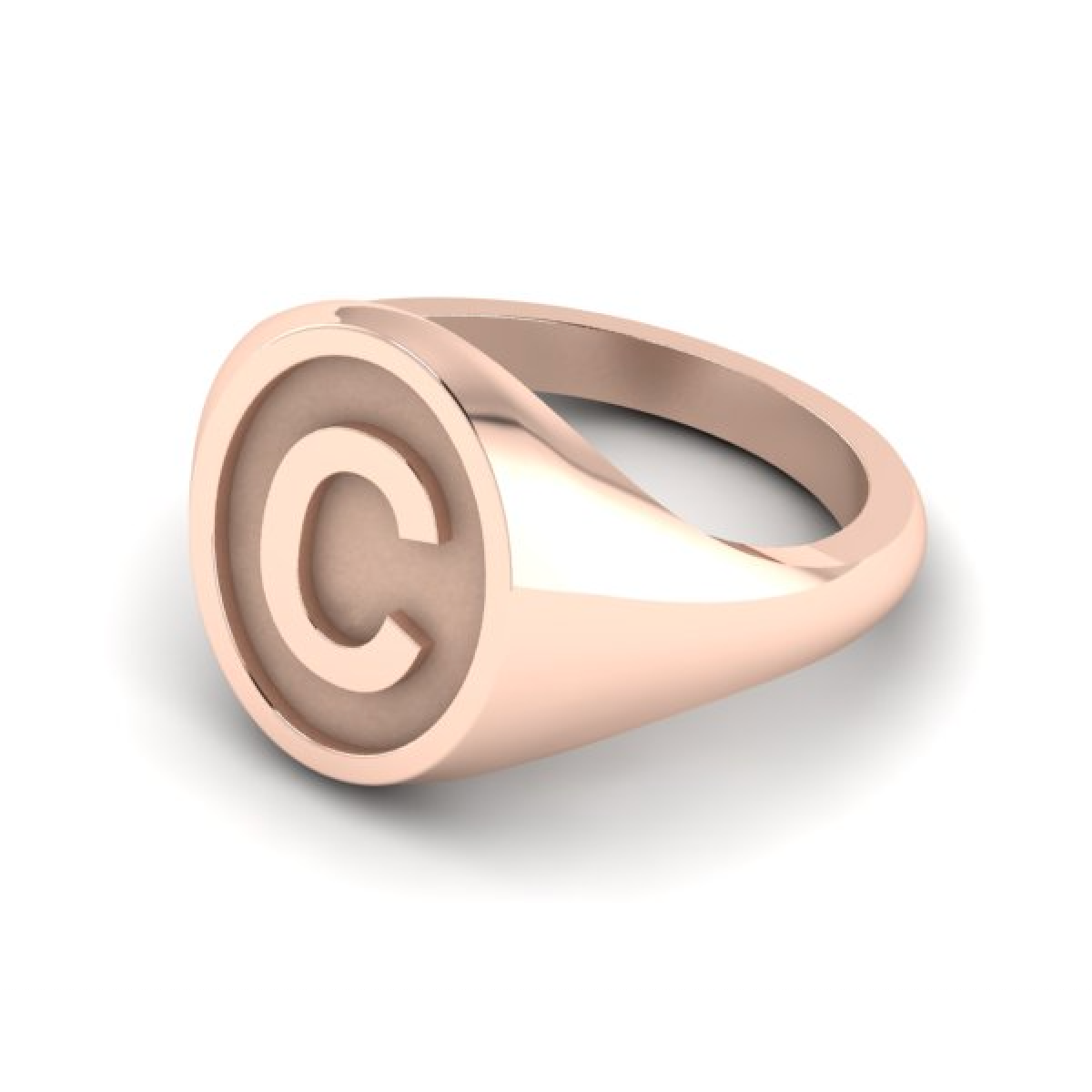 C - Alphabet Signet Ring